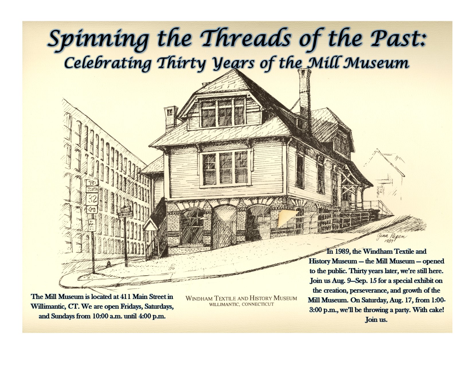 30th Anniversary Poster – Windham Textile and History Museum – The Mill ...