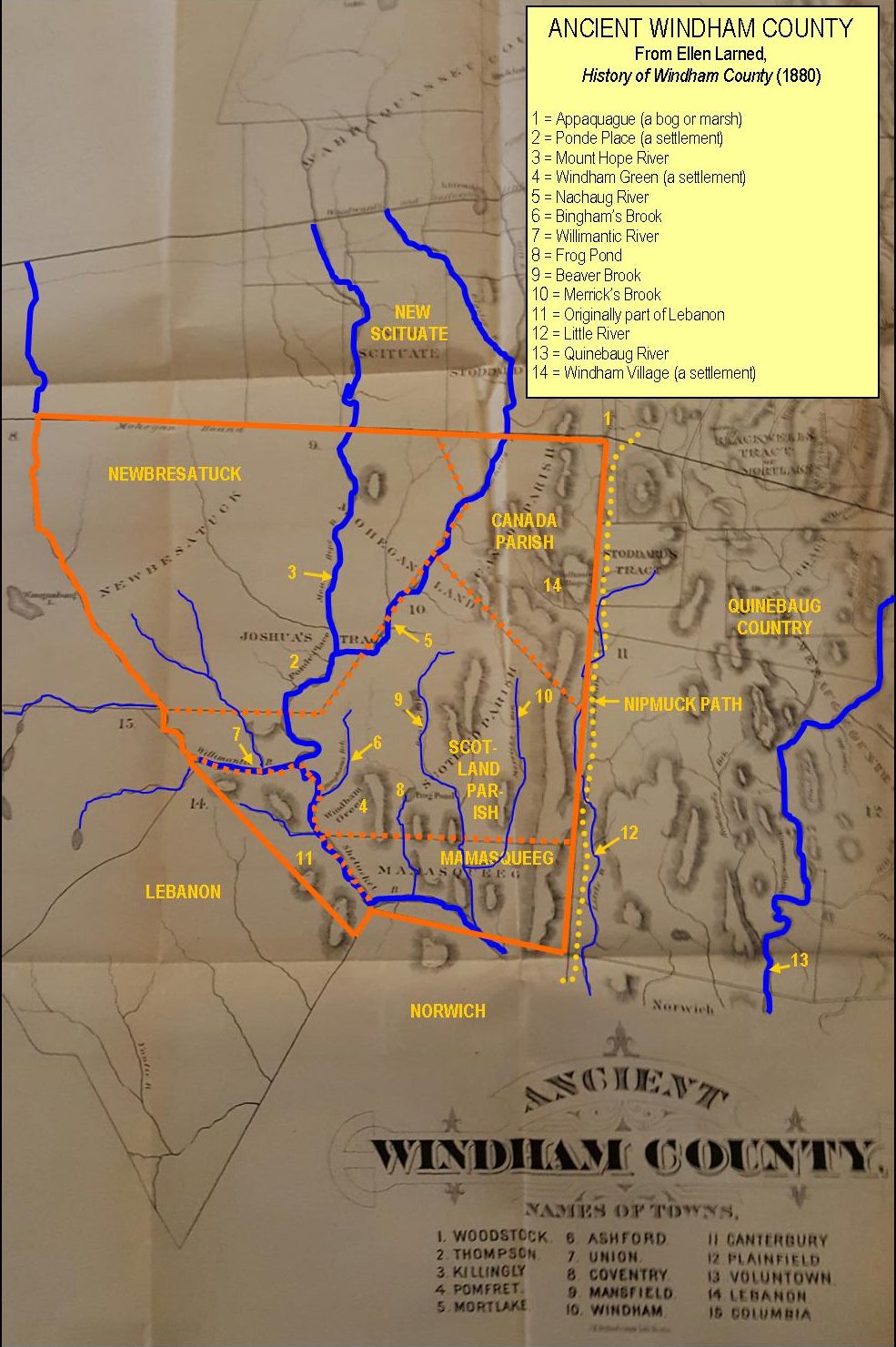 LARNED, ANCIENT WINDHAM COUNTY, ENHANCED – Windham Textile and History ...