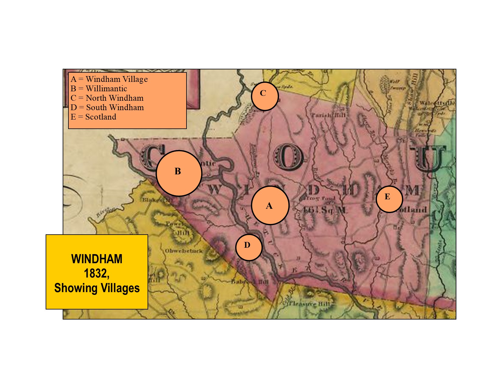 WINDHAM 1832, showing villages – Windham Textile and History Museum ...